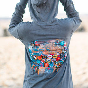 Natty Boh Bottle Cap Heavy Metal Terry Hoodie