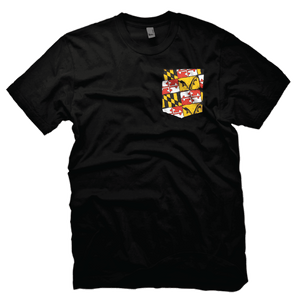 Flying Dog Maryland Flag (Black) / Pocket Shirt