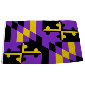 Baltimore Football Purple & Gold Maryland Flag