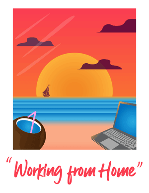 Working from Home Sticker (KEEP HIDDEN)
