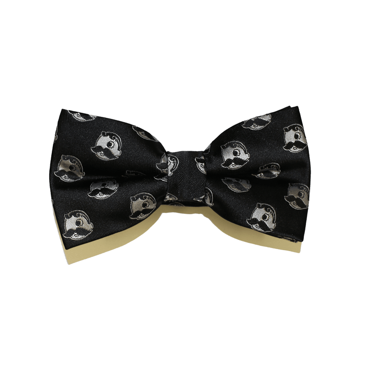 Embroidered Natty Boh Logo Pattern (Black) / Self-Tie Bowtie
