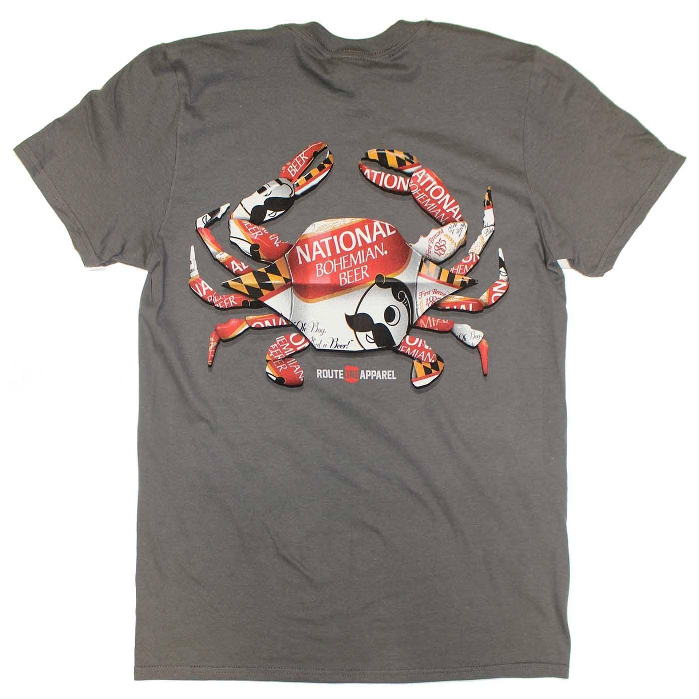 Natty Boh Can Crab (Charcoal) / Shirt | Route One Apparel